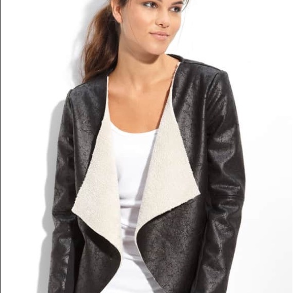 Matty M | Jackets & Coats | Matty M Faux Leather Shearling Jacket ...